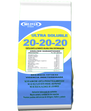 TRIPLE 20-20-20 (NPK) (1 KG) Mezfer | Agro Caminante